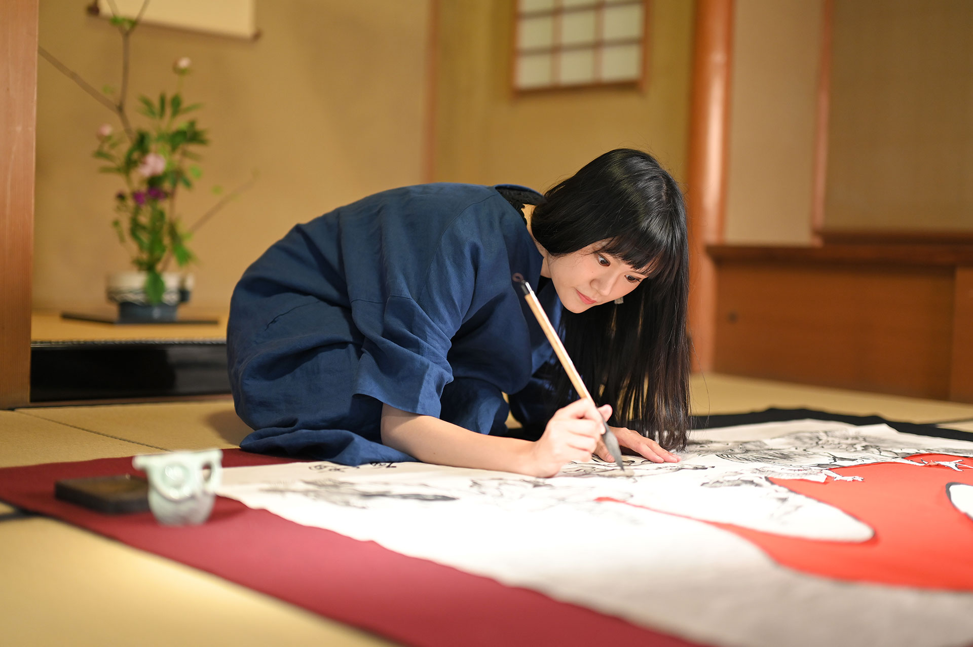 Renowned Japanese Yokai Calligrapher, Ouka’s First Live Drawing ...